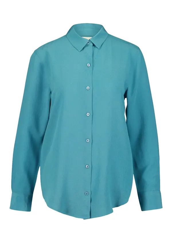 PAULA Silk Crepe Shirt - Blue