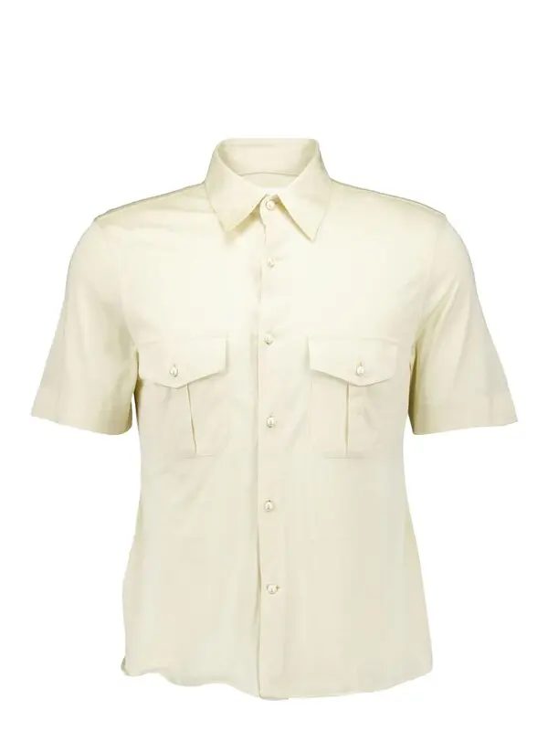 Givenchy Short-sleeve Silk Shirt - Neutrals