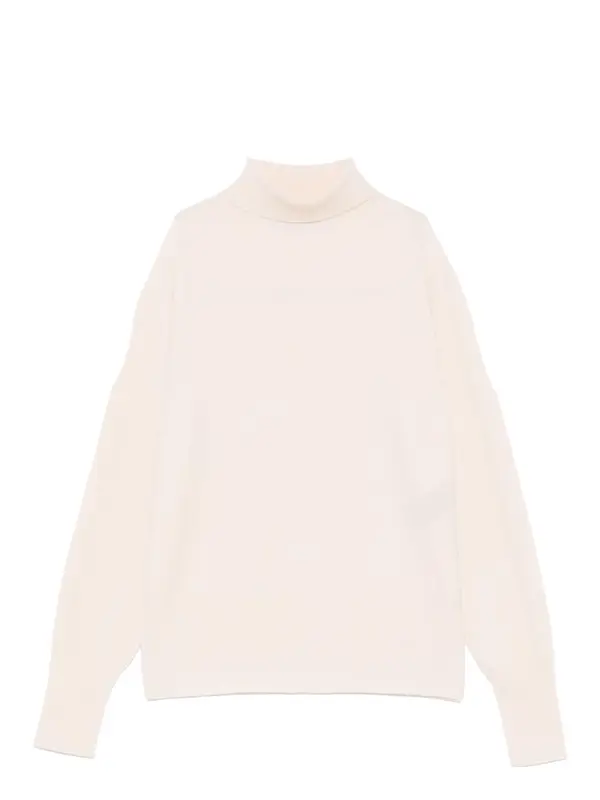 D.exterior Cut-out Sleeves Sweater - Neutrals