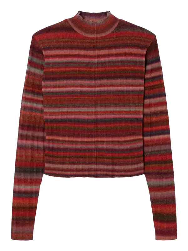 RE/DONE Ribbed Mock-neck Sweater - Red