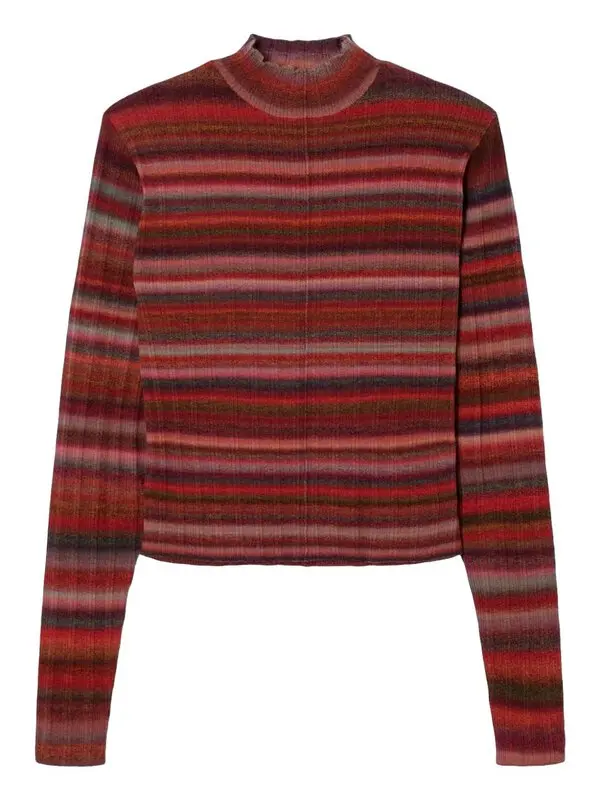 RE/DONE Ribbed Mock-neck Sweater - Red