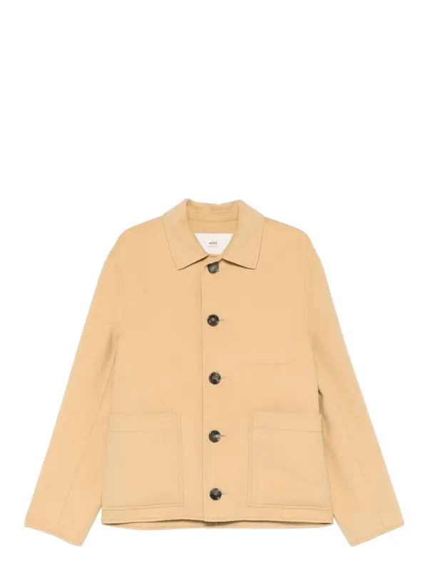 Ami Brushed Shirt Jacket - Neutrals