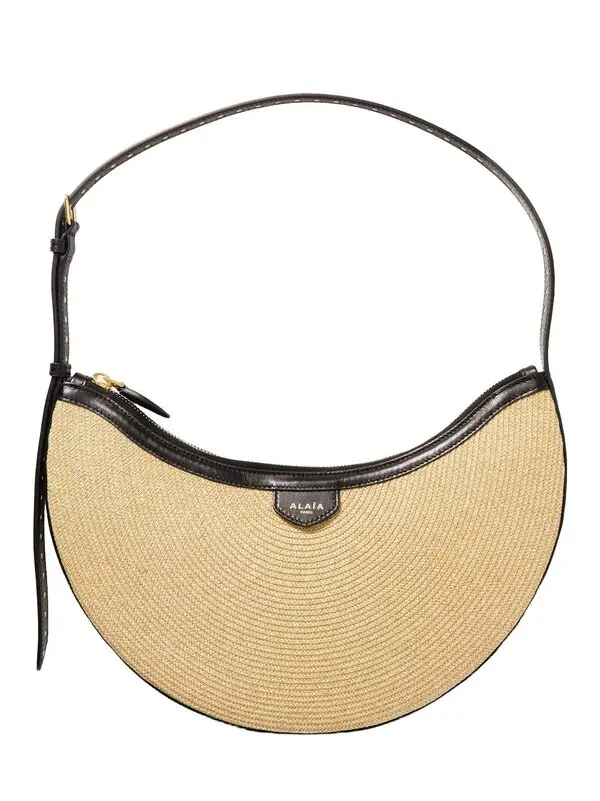 Alaïa Demi Raffia Shoulder Bag - Neutrals
