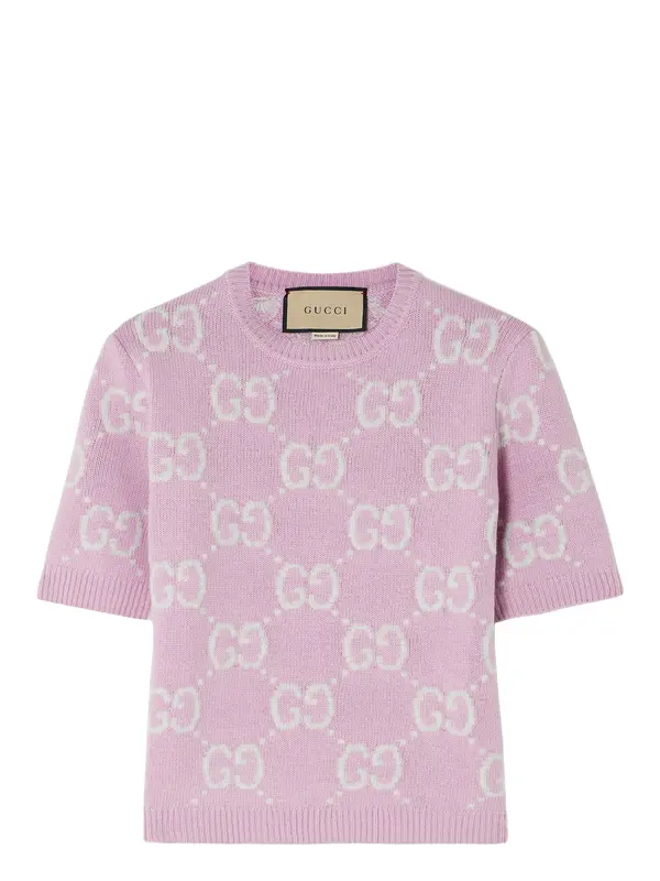 Gucci Wool-jacquard Sweater - Pink