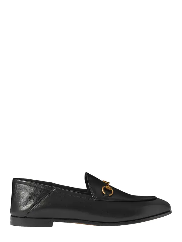 Gucci Brixton Leather Loafers - Black