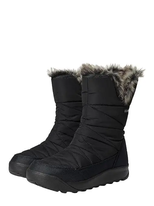 Columbia Minx Slip V Quilted Boots With Faux Fur Trim - Black