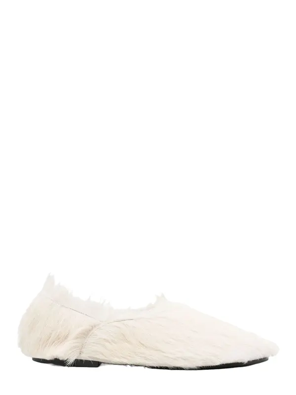 JIL SANDER Calf-hair Slippers - Neutrals