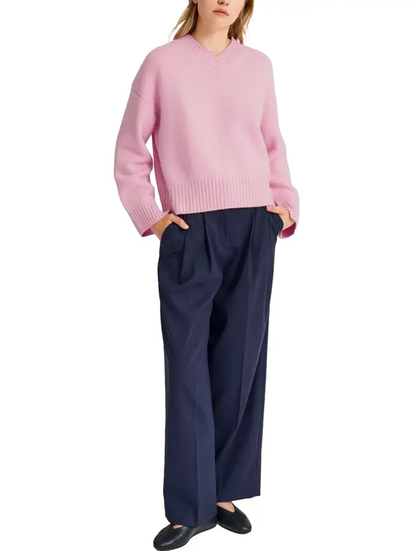 Pringle Of Scotland V-neck Cashmere Sweater - Pink