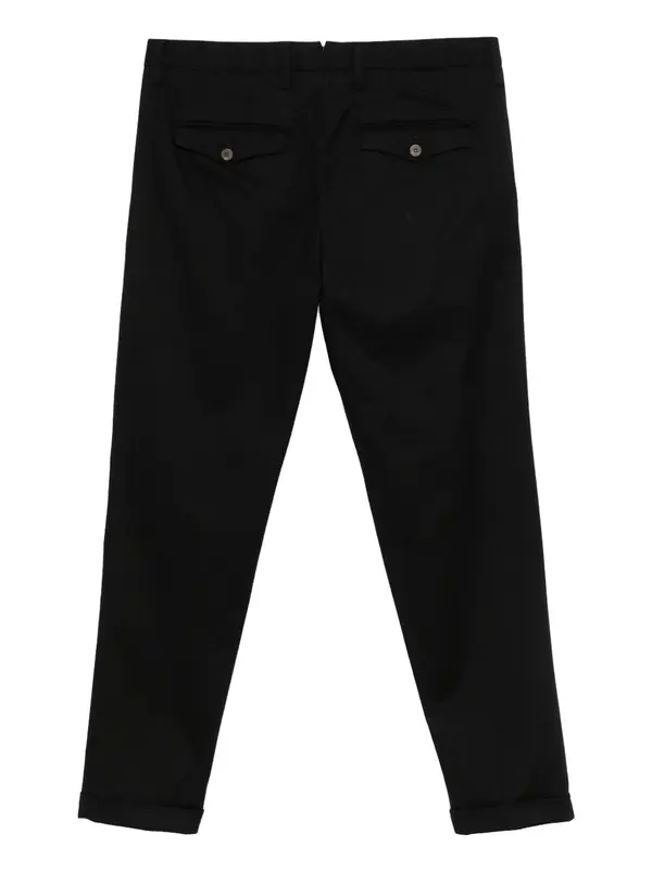 MYTHS Tapered Chino Trousers - Black