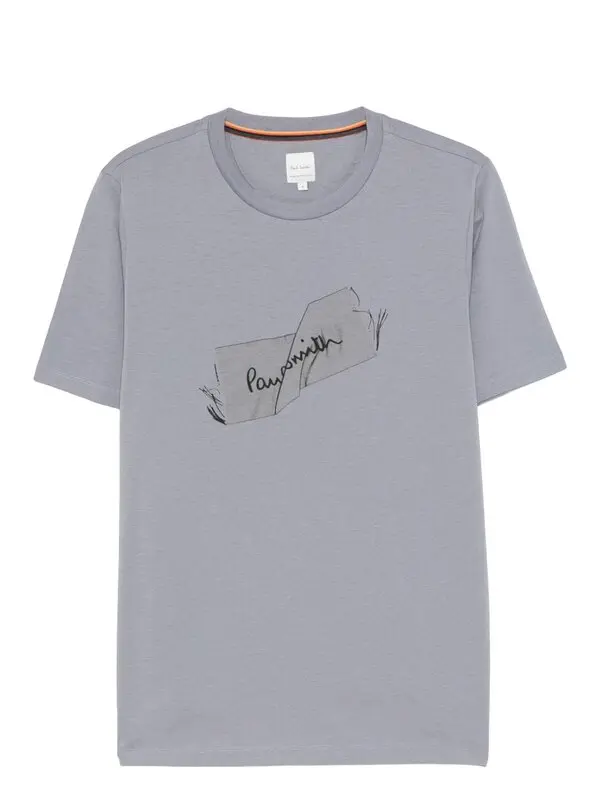 Paul Smith Label-print T-shirt - Grey