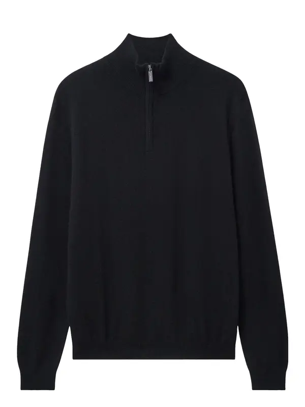 Pringle Of Scotland Zip-up Cashmere Jumper - Black