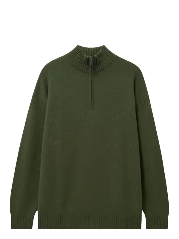 Pringle Of Scotland Zip Cashmere Jumper - Green