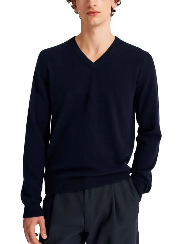 Pringle Of Scotland V-neck Cashmere Jumper - Blue