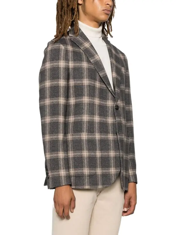 CIRCOLO 1901 Plaid-check Blazer - Brown