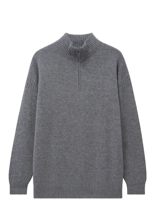 Pringle Of Scotland Zip Cashmere Jumper - Grey