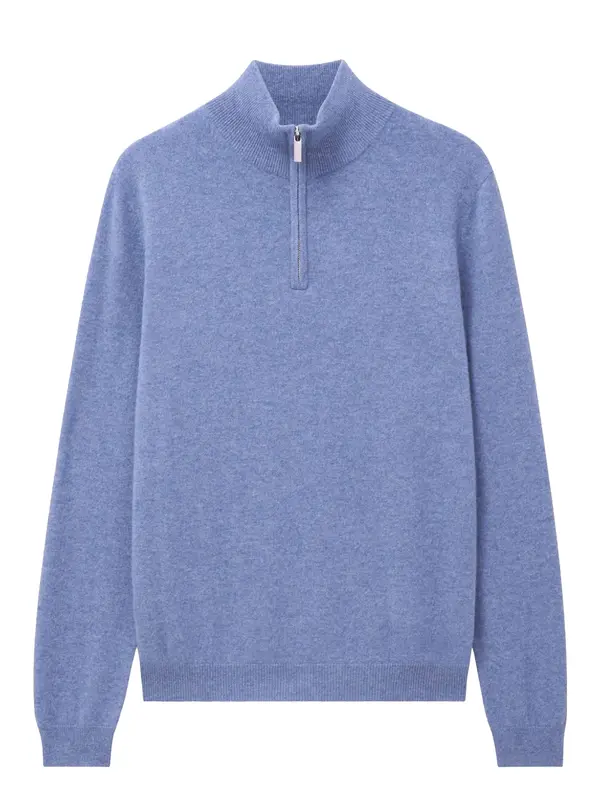 Pringle Of Scotland Zip Cashmere Jumper - Blue