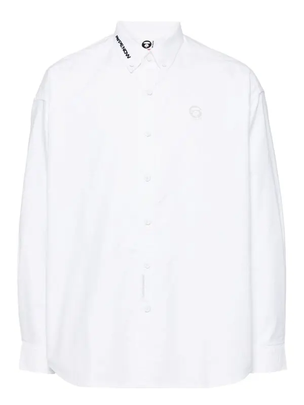 AAPE BY *A BATHING APE® Logo-patched Shirt - White
