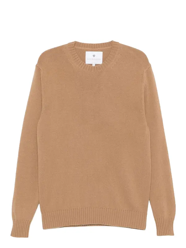 SEVEN GAUGE Wool Crew-neck Sweater - Brown