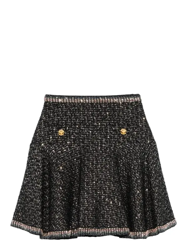 Giambattista Valli Tweed Mini Skirt - Black