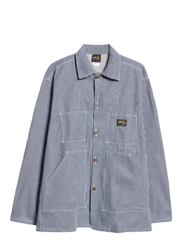 STAN RAY Pinstripe Cotton Shop Jacket - Hickory Stripe