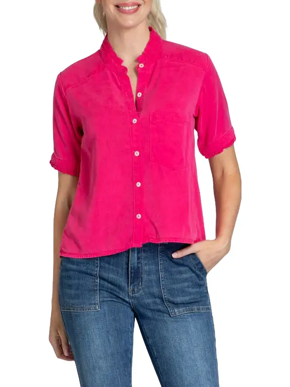 APNY Short Sleeve Button-up Shirt - Pink