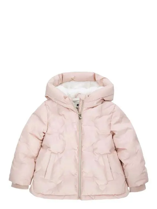 ROKKA&ROLLA Fleece Lined Puffer Jacket - Pink