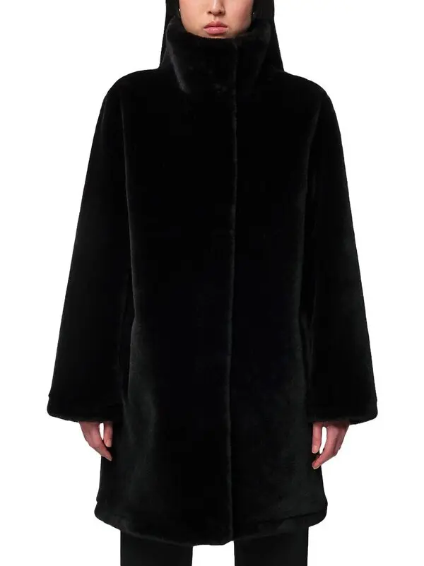 Apparis Blair Mid-length Coat - Noir
