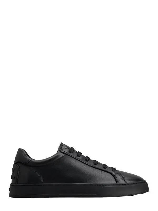 TOD'S Monogrammed Calfskin Sneakers - Nero