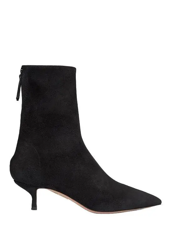 AQUAZZURA Montmartre 50mm Suede Booties - Black