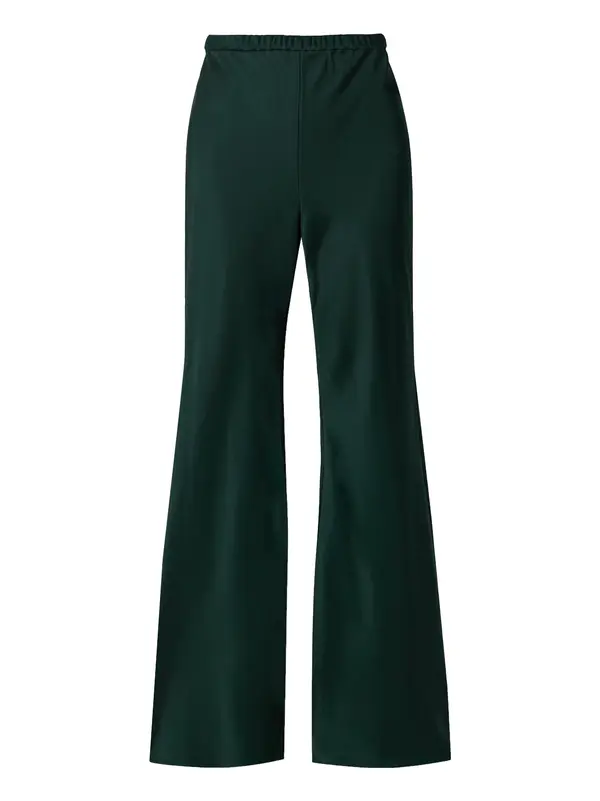 Zimmermann Eden Satin-twill Flared Trousers - Green
