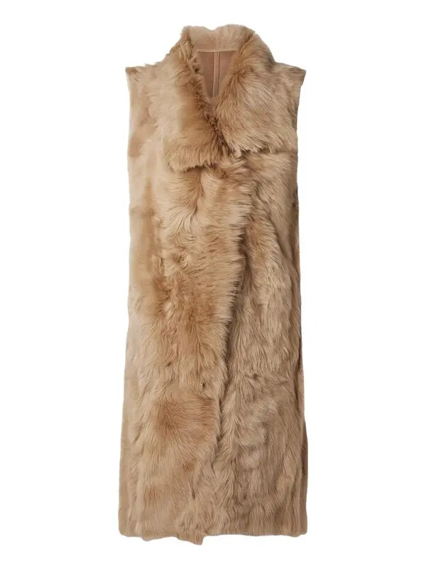 YVES SALOMON Reversible Shearling Vest - Neutrals