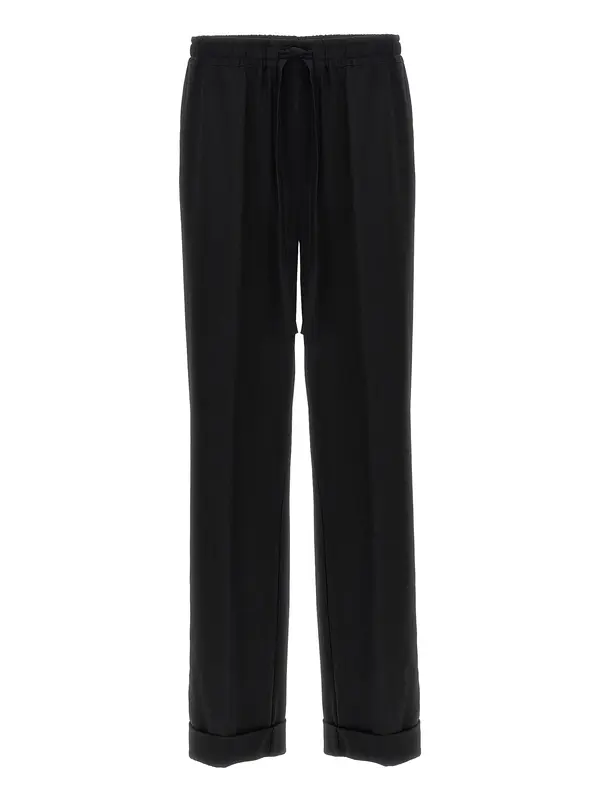 Dolce & Gabbana Contrast Piping Pants - Black