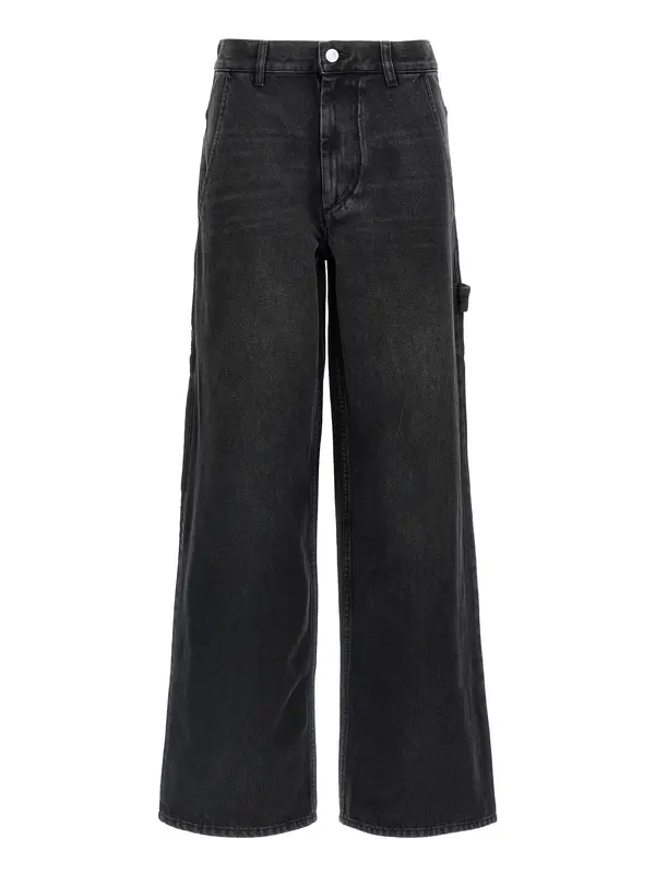 MARANT ETOILE Solene' Wide Leg Jeans - Black