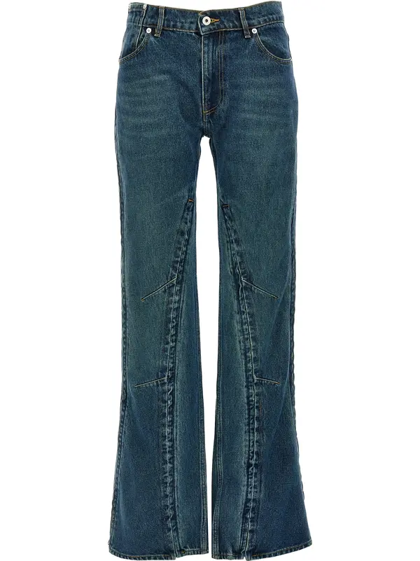 Y/project Evergreen Hook And Eye Jeans - Blue