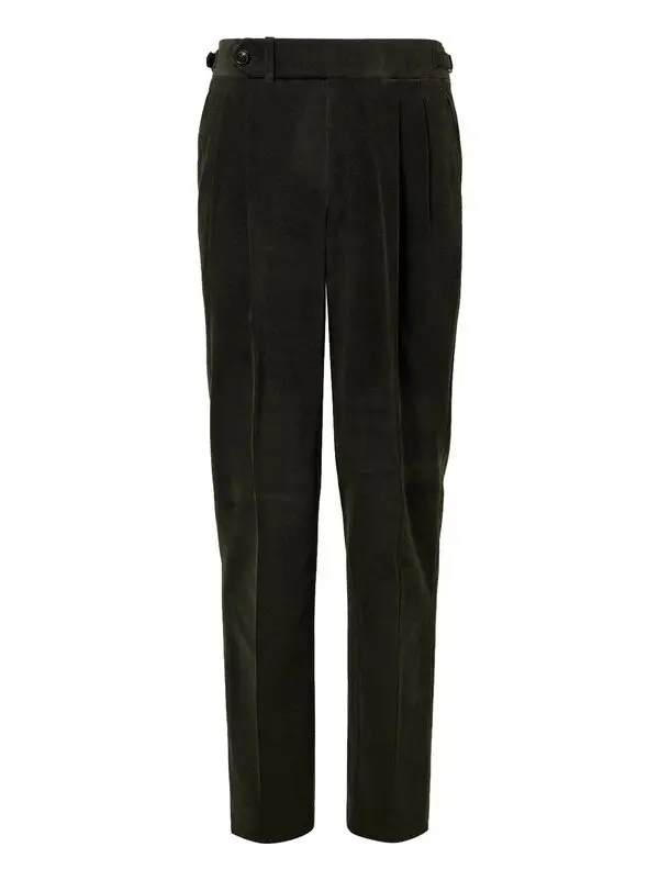 Purdey Straight-leg Cotton-corduroy Trousers - Brown