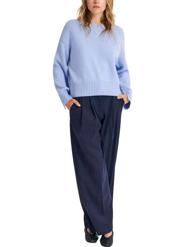 Pringle Of Scotland V-neck Cashmere Sweater - Blue