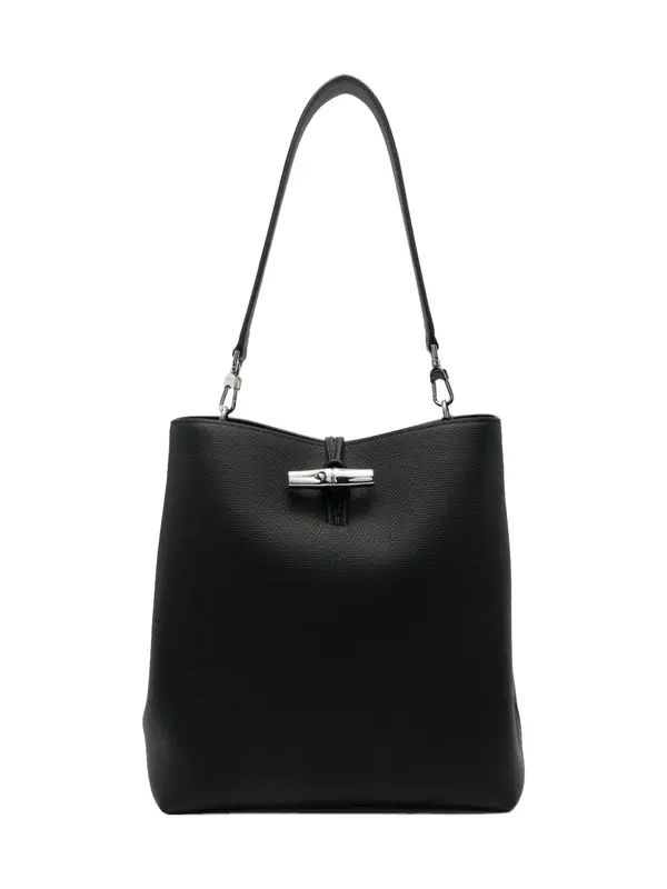 Longchamp Le Roseau Medium Shoulder Bag - Black