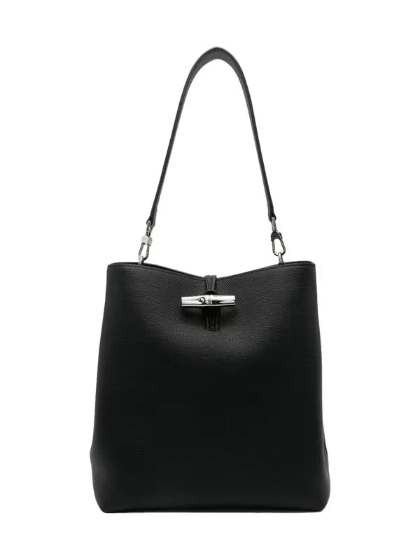 Longchamp Le Roseau Medium Shoulder Bag - Black
