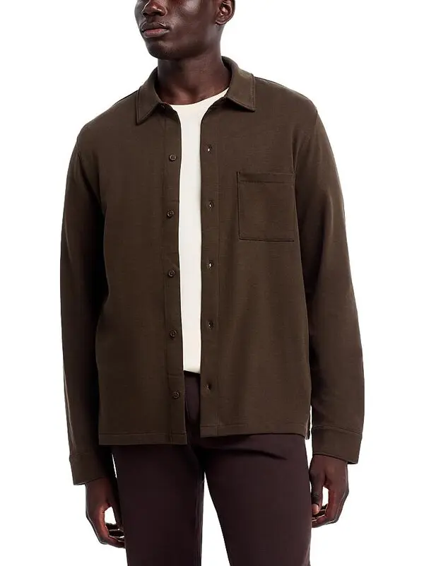 Vince Long Sleeve Button Front Shirt - Night Moss
