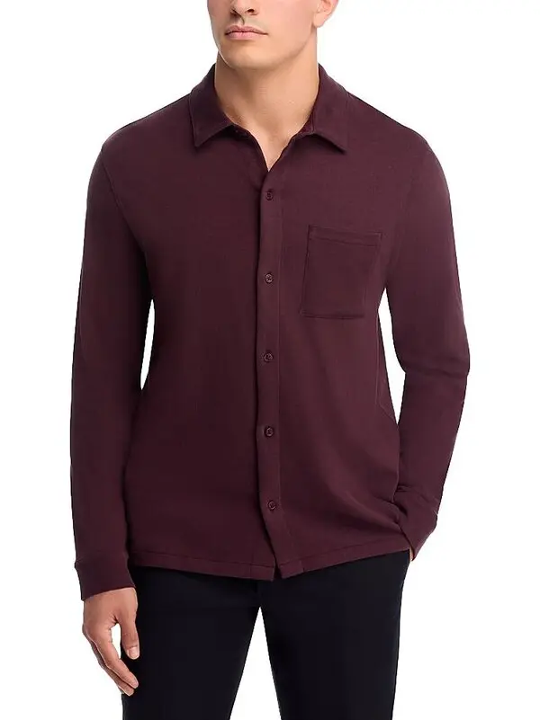 Vince Long Sleeve Button Front Shirt - Port