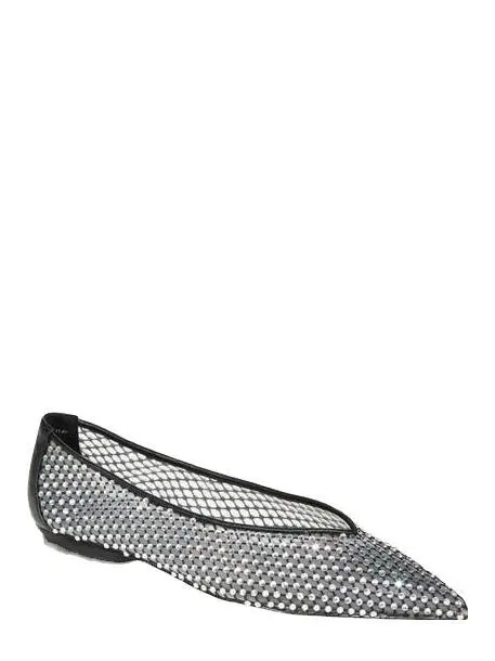 Rebecca Minkoff Crystal Mesh Ballet Flat - Black