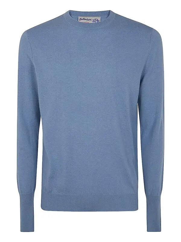 BALLANTYNE Round Neck Pullover - Blue