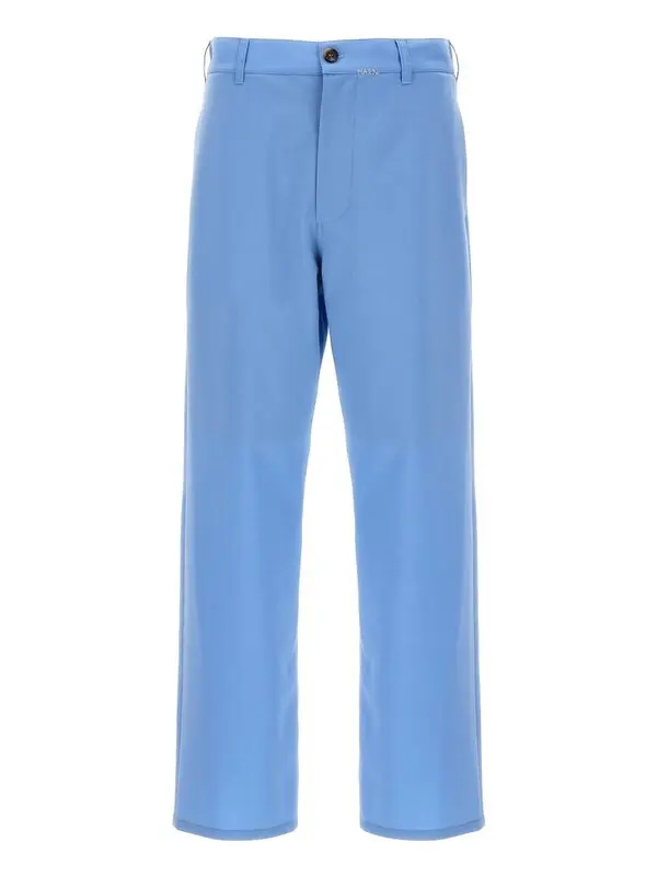 Marni Logo Embroidery Trousers - Blue