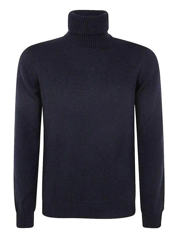 ROBERTO COLLINA Long Sleeves Turtleneck - Blue