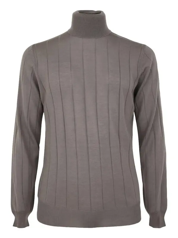 FILIPPO DE LAURENTIIS Royal Merino Turtleneck Sweater - Grey