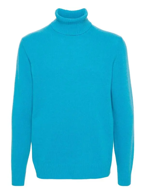 ROBERTO COLLINA Long Sleeve Turtleneck - Blue