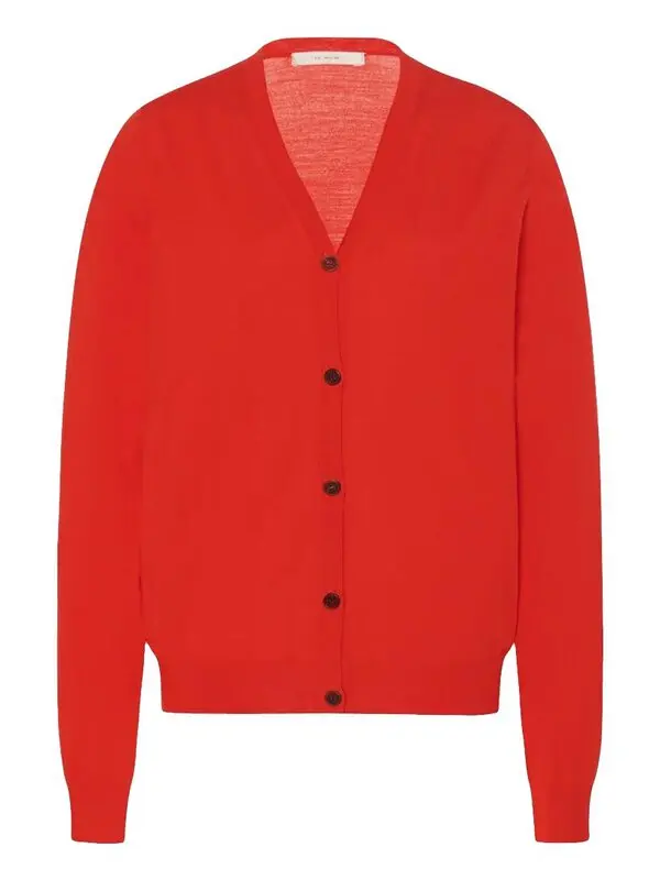 THE ROW Hotie Wool Cardigan - Firetruck Red