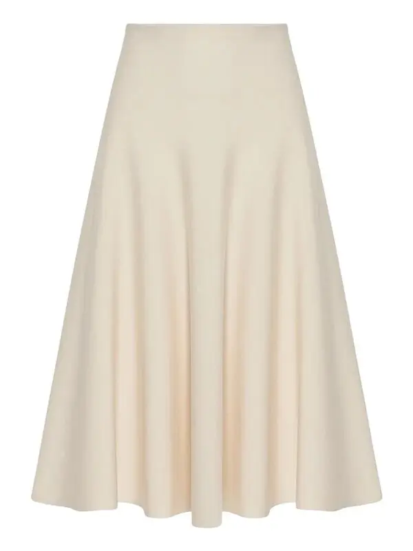THE ROW Harley Flare Skirt - Ecru