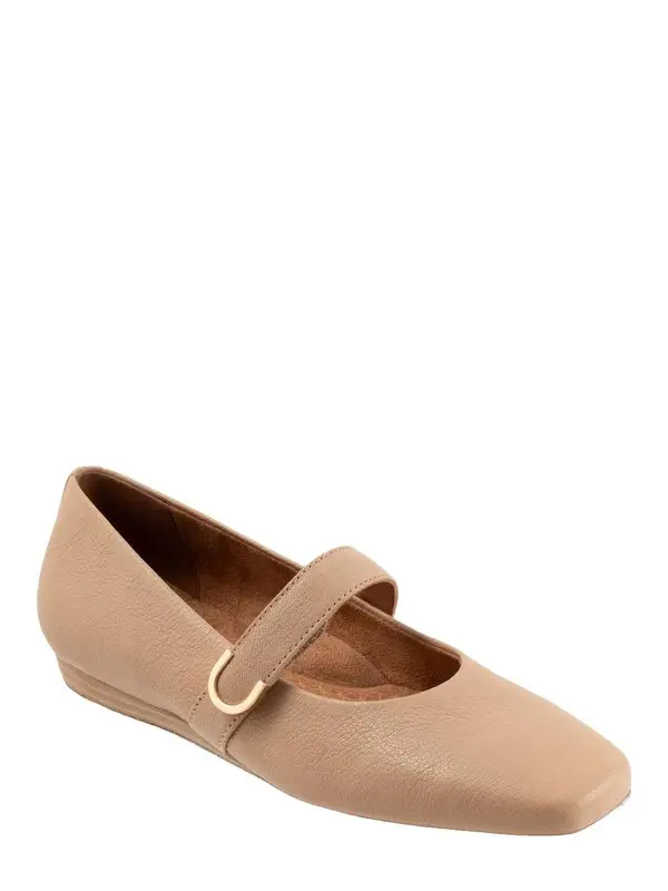 Softwalk Valdivia Mary Jane Flat - Beige