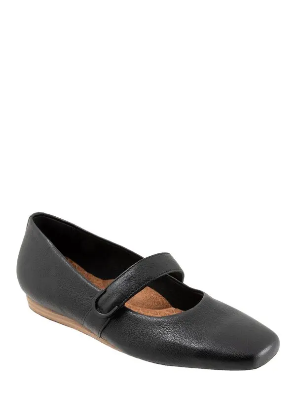 Softwalk Valdivia Mary Jane Flat - Black